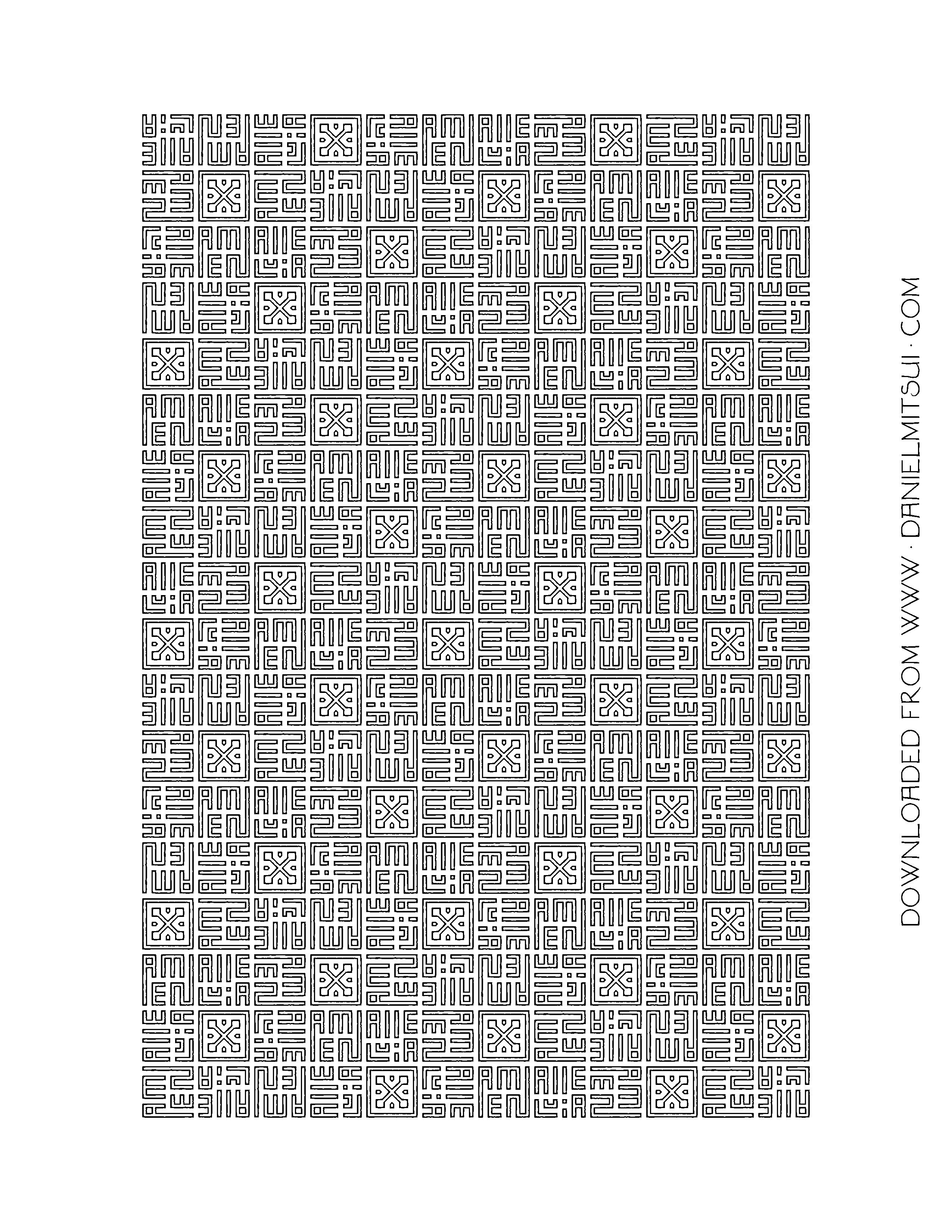 ORTHOGONAL LETTER PATTERN