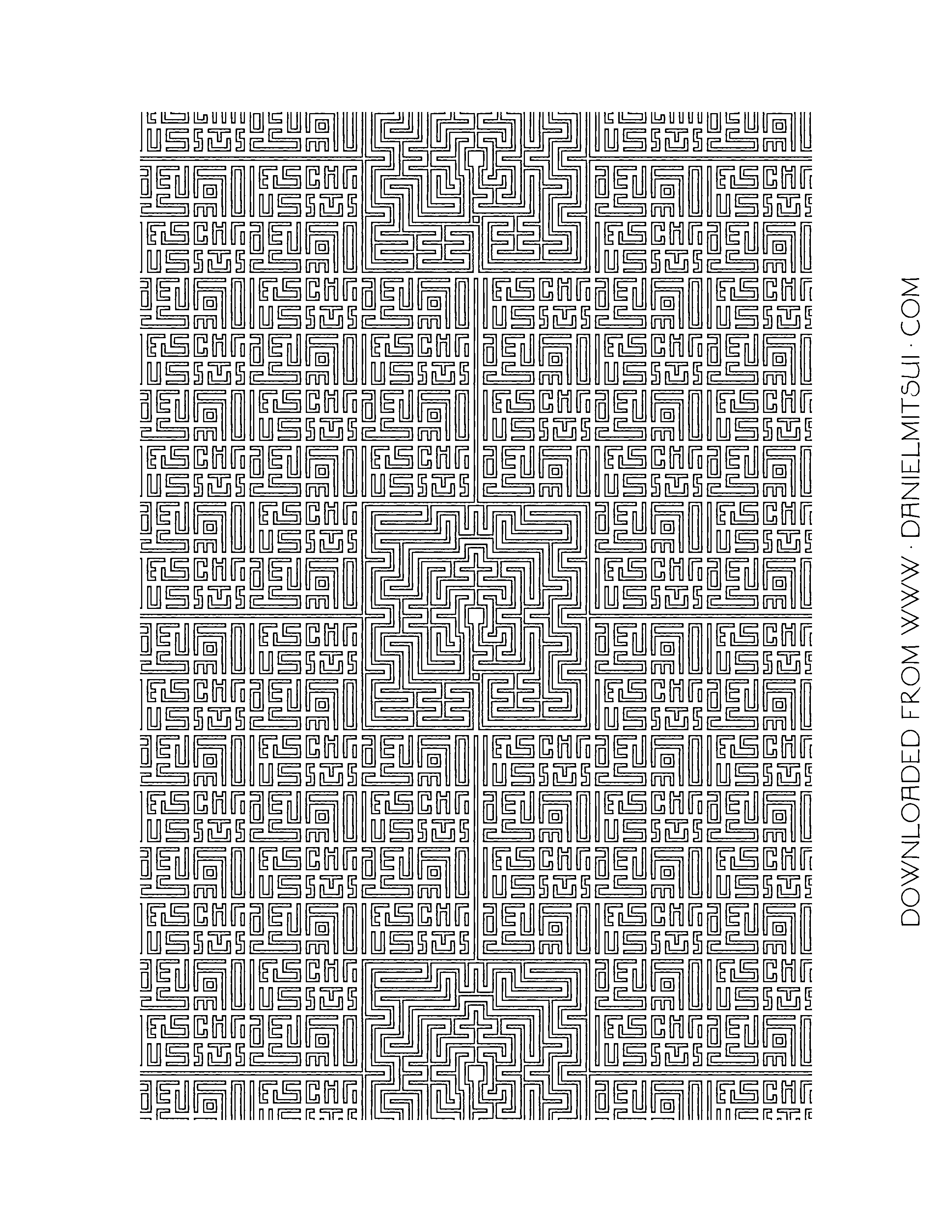 ORTHOGONAL LETTER PATTERN